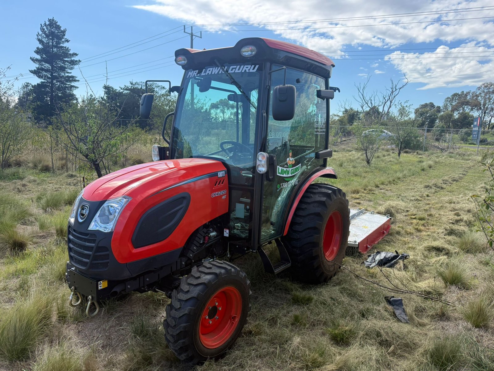 Tractor Grass Slashing in Armstrong Creek, VIC